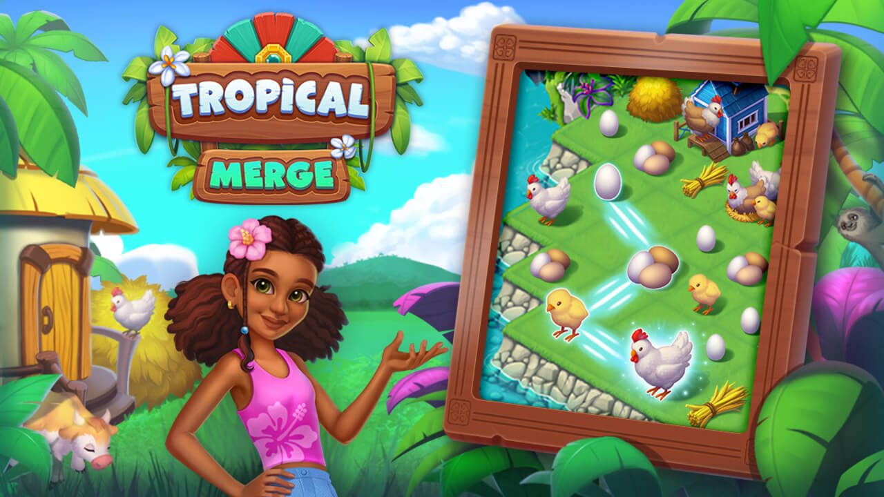 Jogo Tropical Merge no Jogos 123